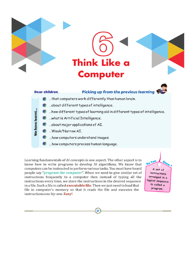C7-L6-Think like a computer | PDF
