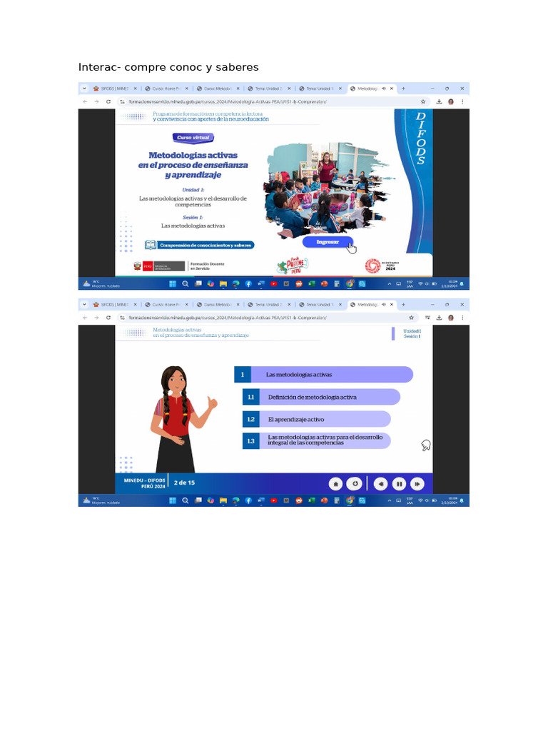Interac - Compre Conoc y Saberes | PDF