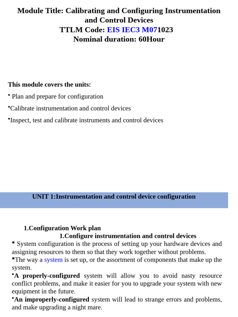 Module 7 Calibration | PDF | Calibration | Instrumentation