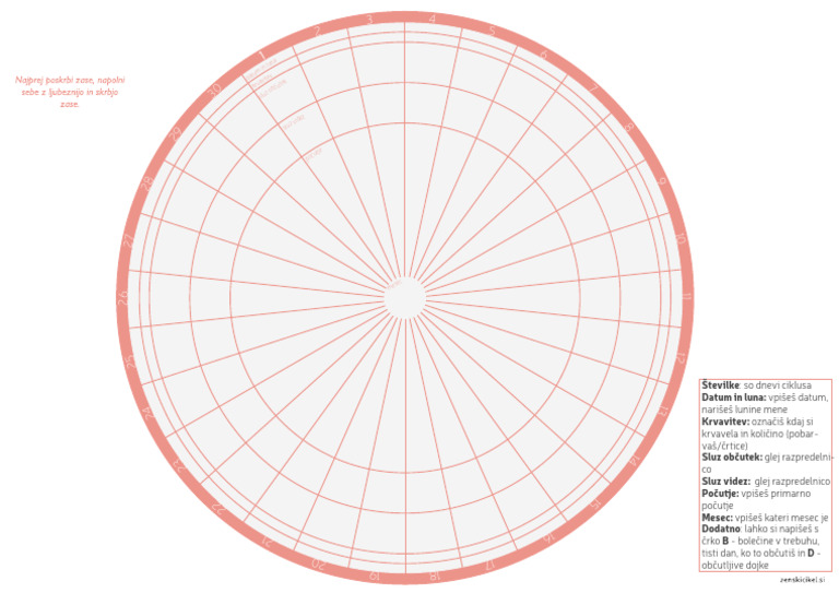 Krozna Razpredelnica - Zenske - Luna in Sluz | PDF