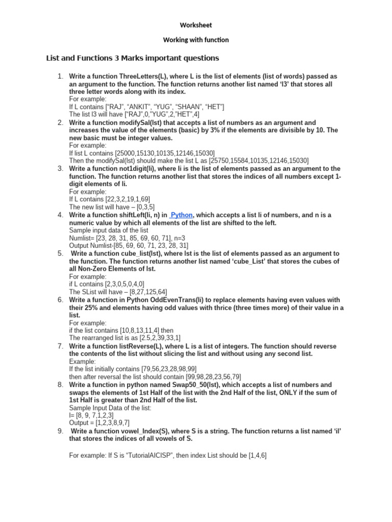 Worksheet Function First 50 | PDF | Parameter (Computer Programming) | Function (Mathematics)