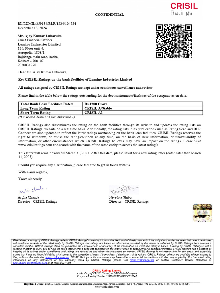 CRISIL-Rating | PDF | Financial Services | Private Sector