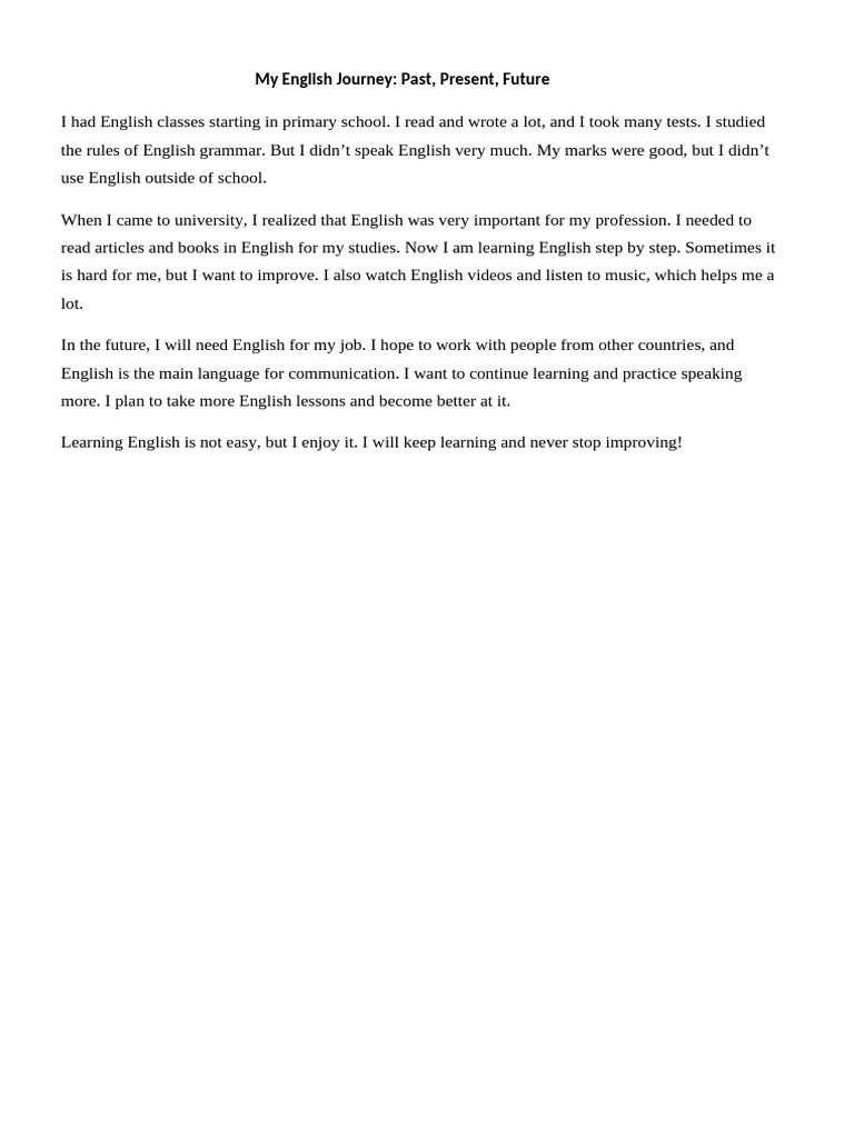 My English Journey | PDF