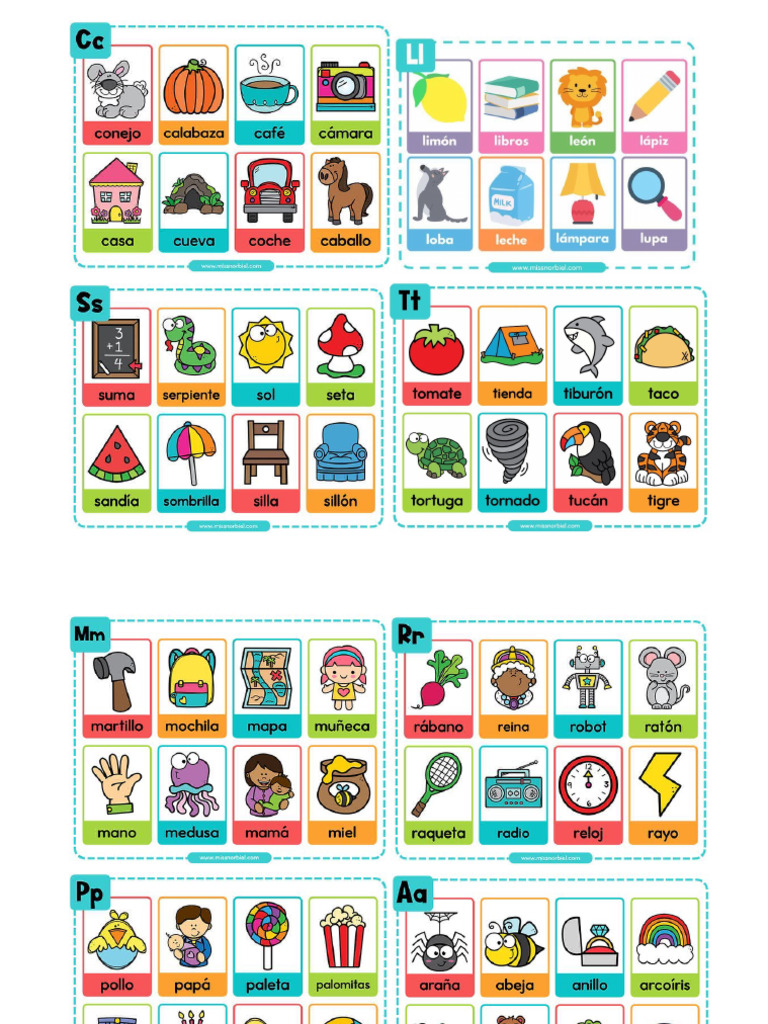 Dibujos de Sonidos de Letras | PDF