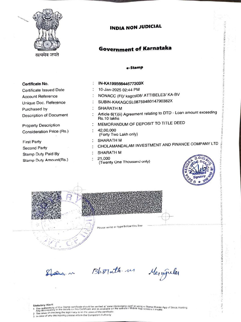 Sharath Modt Stamp-compressed | PDF | Common Law | Private Law
