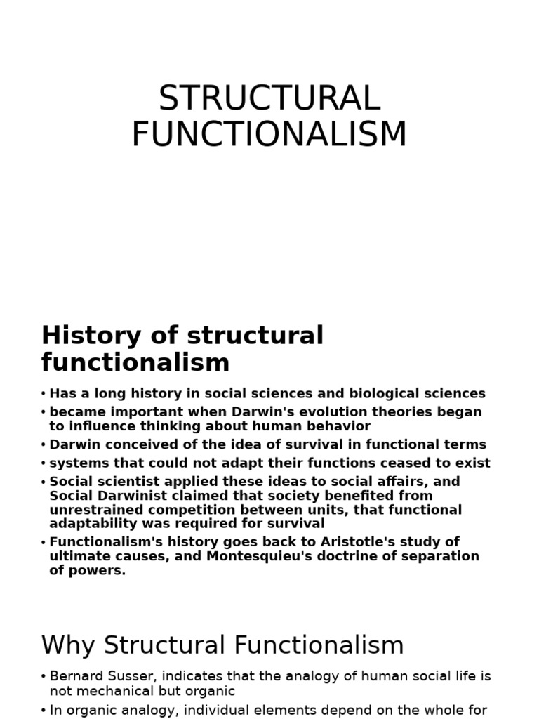 Structural Functionalism | PDF | System | Science