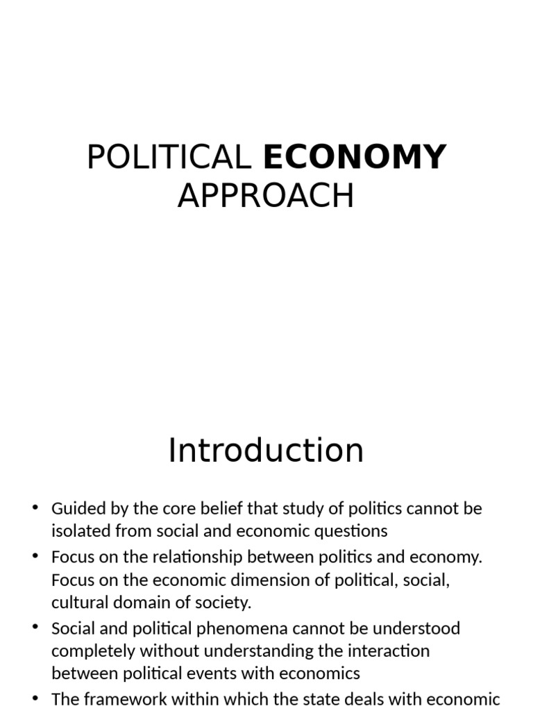 Political Economy Approach | PDF | Political Economy | Economics