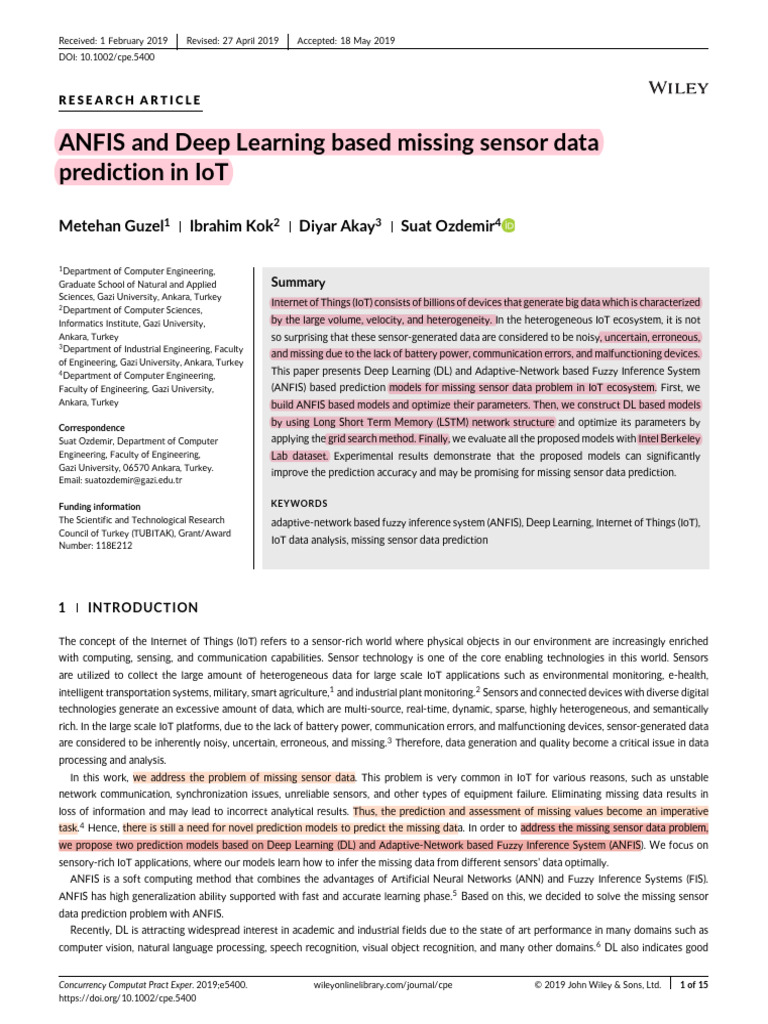 5ANFIS and Deep Learning Based Missing Sensor Data Prediction in IoT ...