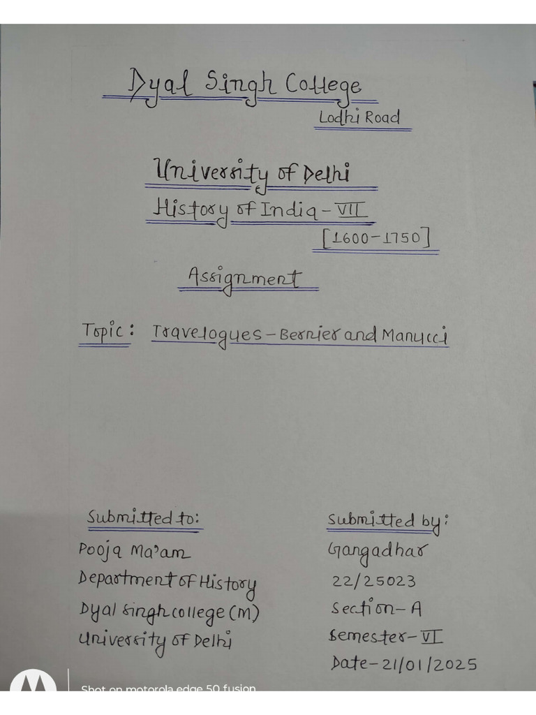Bernier and Manucci - Gangadhar | PDF
