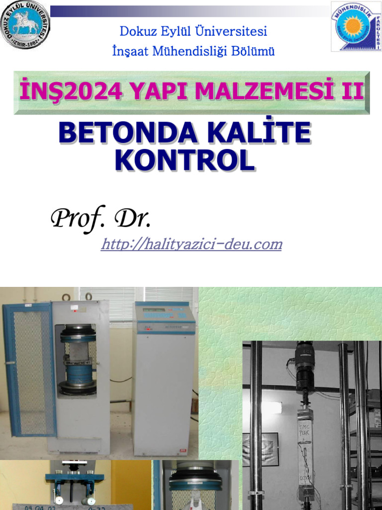 Ym Ii18 Betonda Kalite Kontrol | PDF