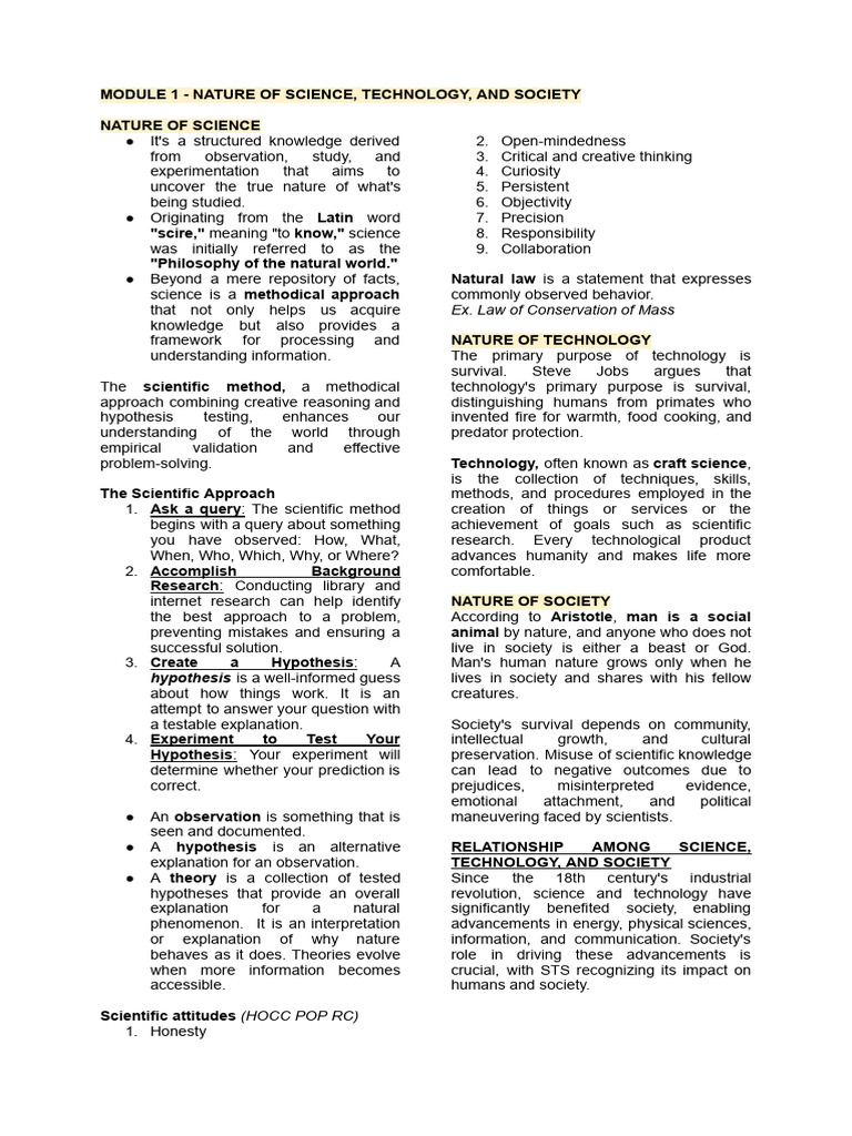 SCIENCE, TECHNOLOGY, SOCIETY (STS) REVIEWER | PDF | Heliocentrism | Natural Selection