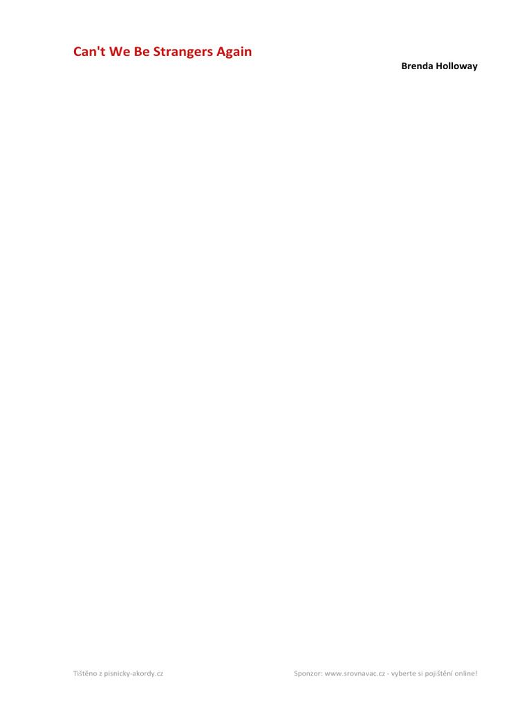 Cant We Be Strangers Again | PDF