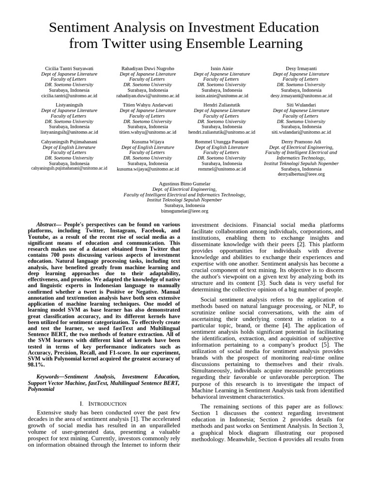 3rev Unitomo Sentiment-Isemantic-Juni2023 | PDF | Support Vector Machine | Machine Learning