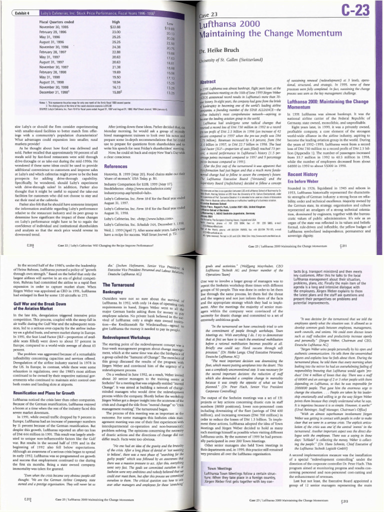 Group C - Case Lufthansa | PDF