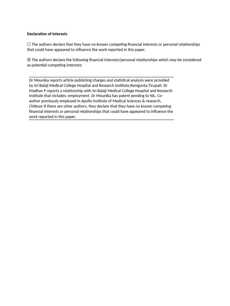 Declaration Statement | PDF