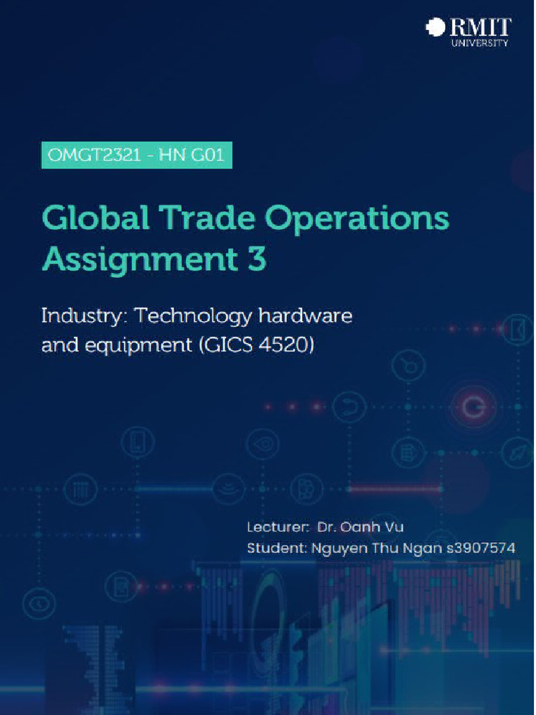 Global Trade Operation_ ASM3_s3907574_ Ngan Nguyen-2 | PDF | Plagiarism | Comparative Advantage