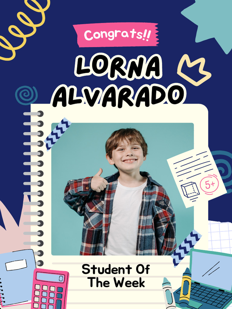 Illustrative Student of The Week Poster PDF | PDF