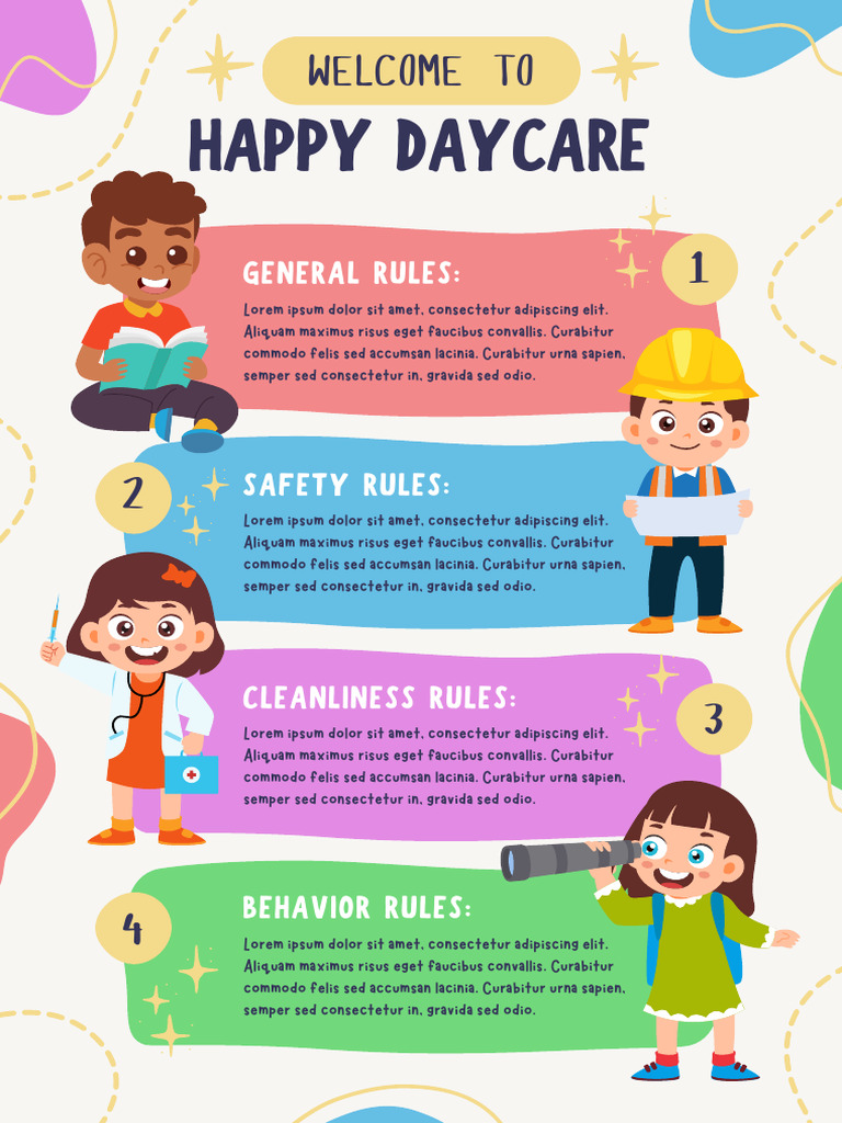 Yellow Blue Kids Illustration Day Care Rules Poster.pdf | PDF