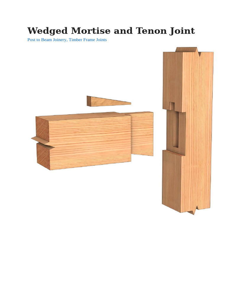 Wedged Mortise and Tenon Joint | PDF