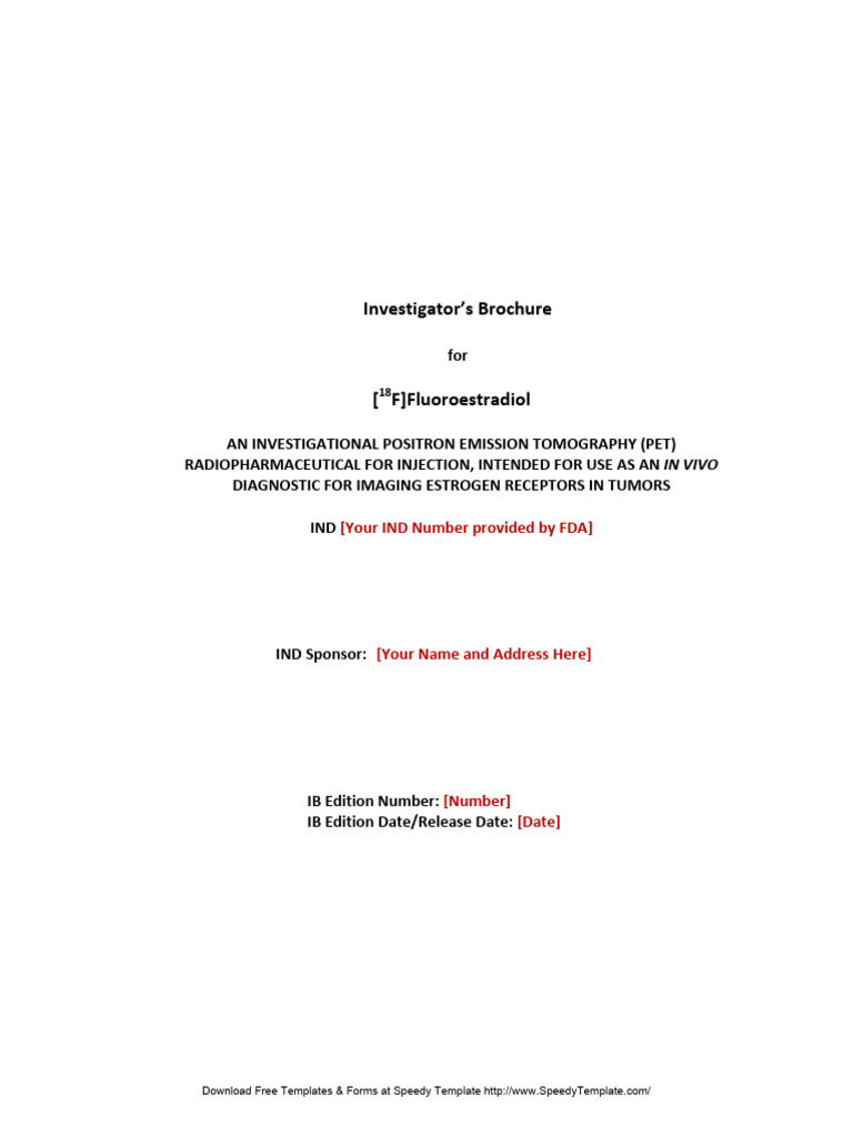 Investigator Brochure | PDF | Estradiol | Chemistry