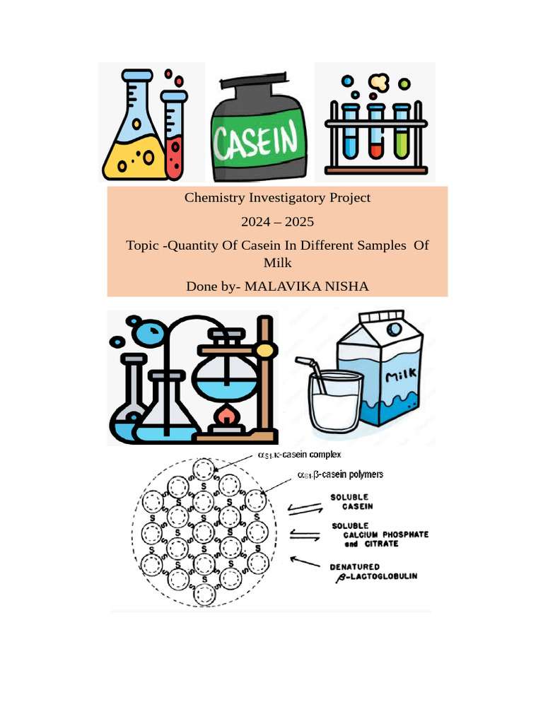Casein Content in Milk Samples | PDF | Milk | Proteins