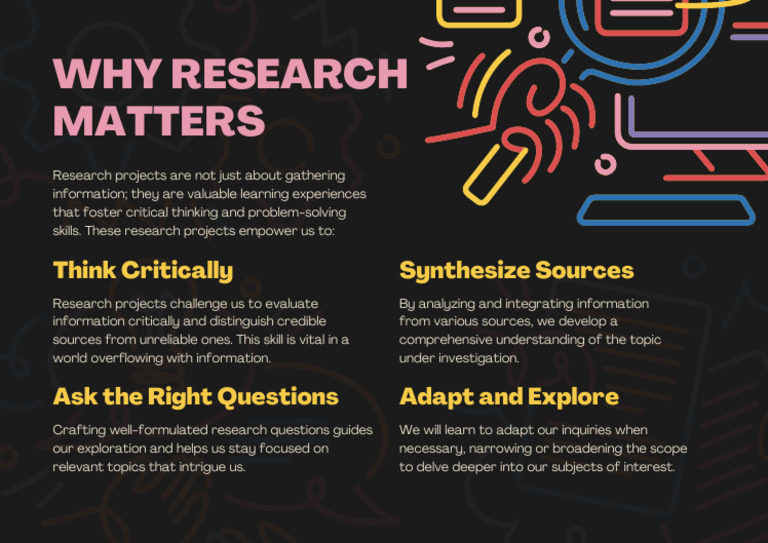 Research English Educational Poster in Colorful Bold Style PDF | PDF