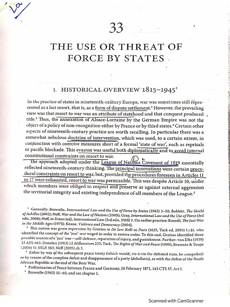 Use of Force-Starke | PDF