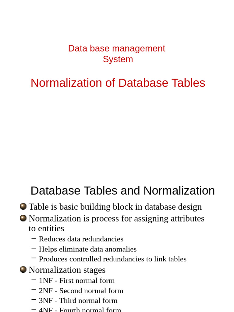 Lect 5 Normalization[1][1] Pdf Database Design Data Management