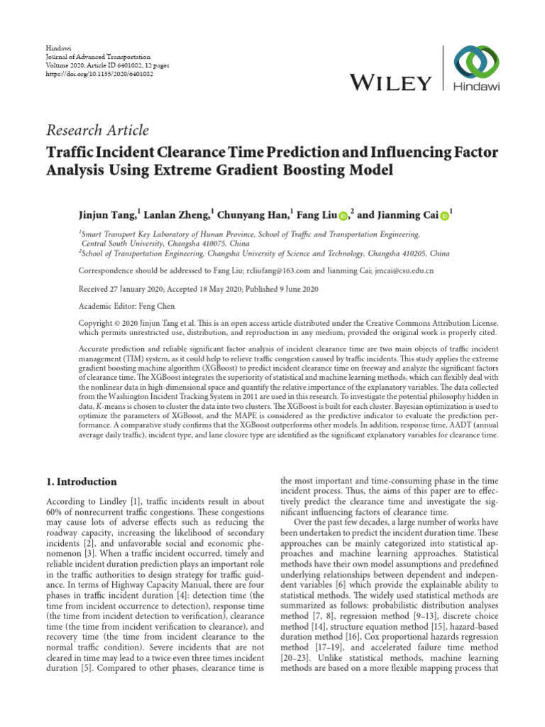 Traffic Clearnace Time | PDF | Machine Learning | Cluster Analysis