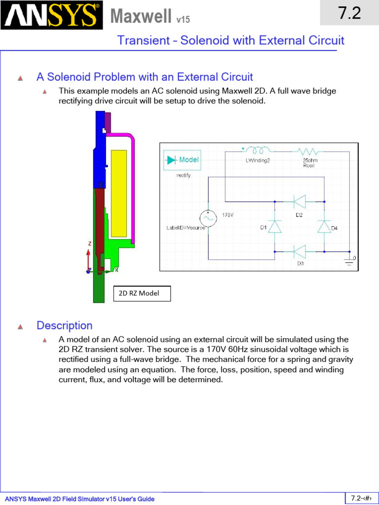 Solenoid Simulation with Maxwell 2D | PDF | Inductor | Electrical Network