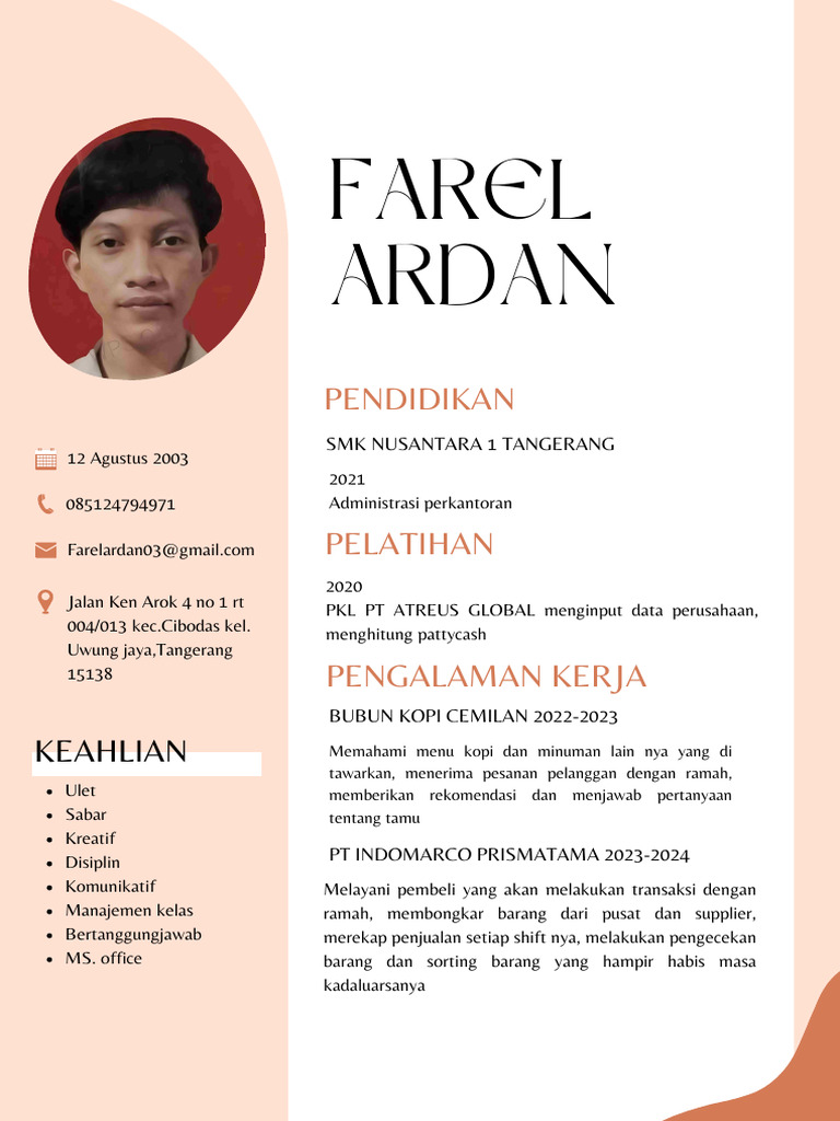 farel ardan cv | PDF