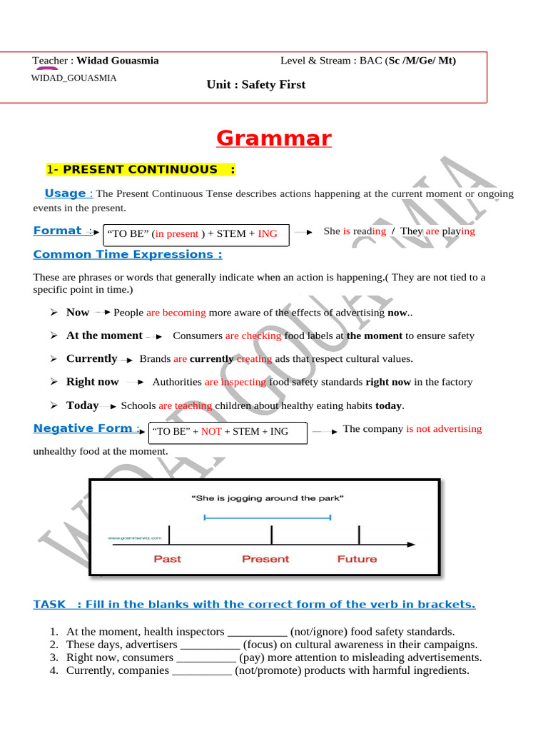 Safety First: Grammar and Usage Guide | PDF | Verb | Adjective