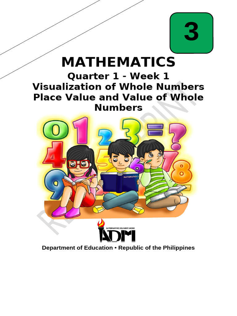 Math3 - Q1 - Mod1 - Visualization of WholeNumbers - V5 | PDF