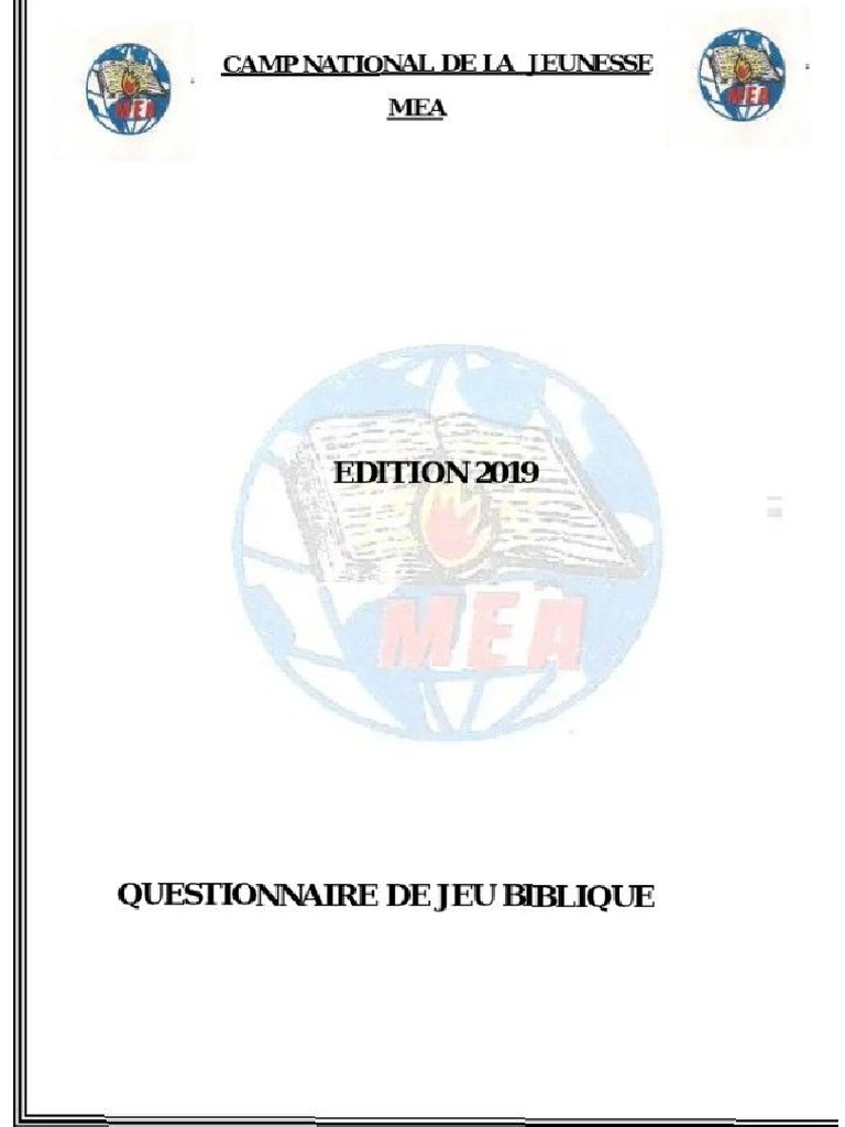 Jeux Concours Bibliques | PDF