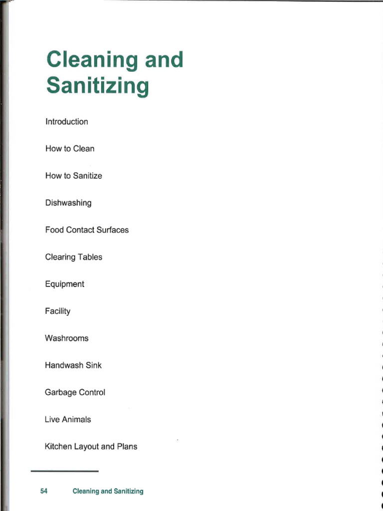 08 - Cleaning and Sanitizing_pgs. 54-62 | PDF