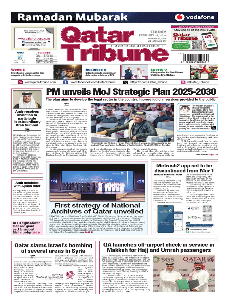 Qatar News: February 28, 2025 Highlights | PDF | Qatar