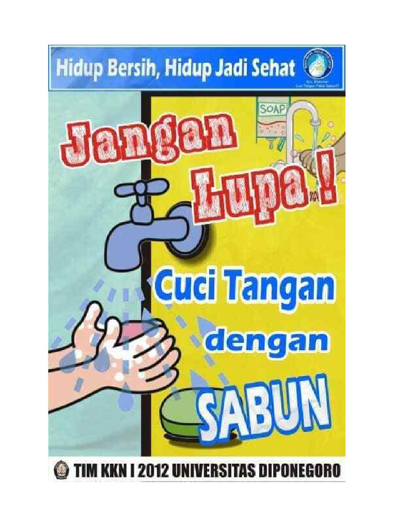 Poster Cuci Tangan Dengan Sabun | PDF