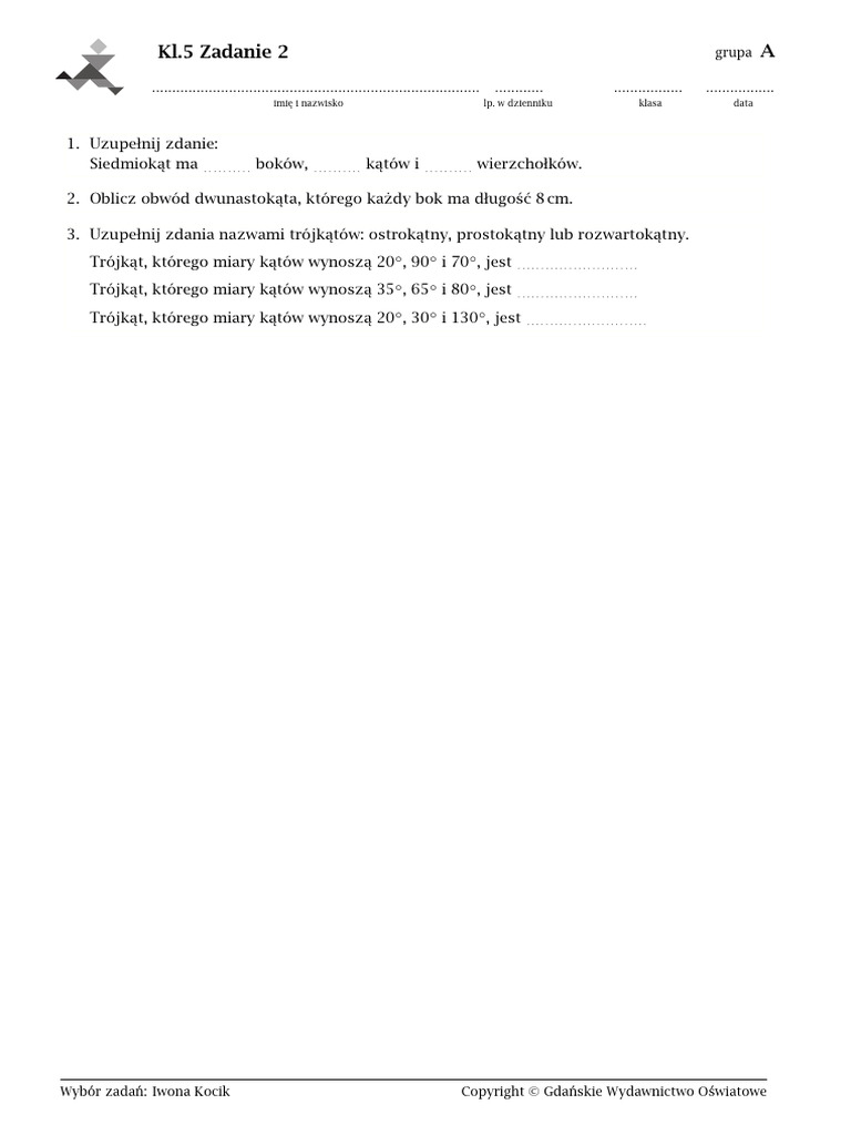Kl.5 Zadanie 2 | PDF