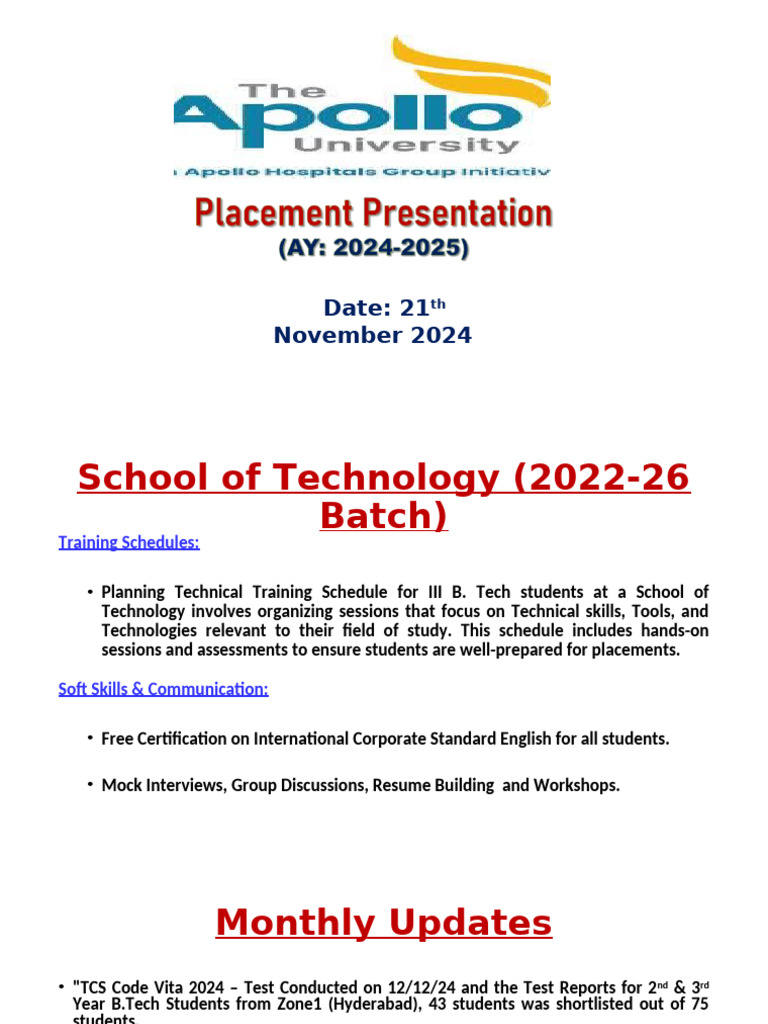 Training and Placement Updates 2024 | PDF
