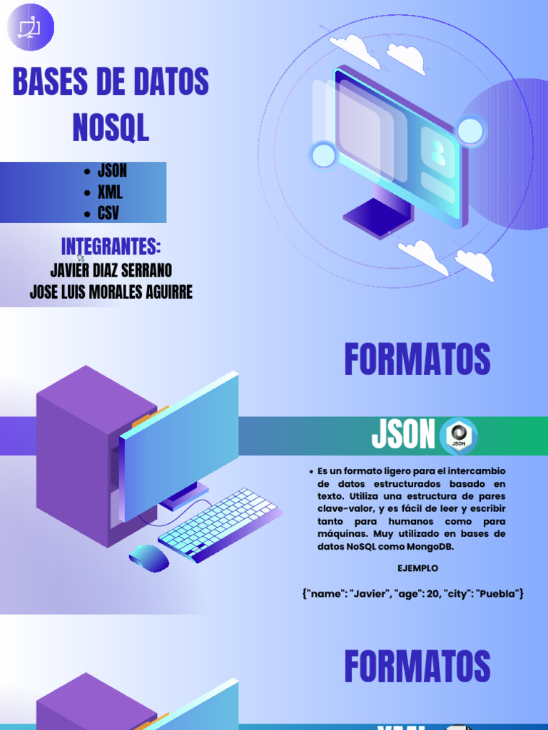 PRESENTACION BASES DE DATOS NOSQL | PDF | No Sql | Xml