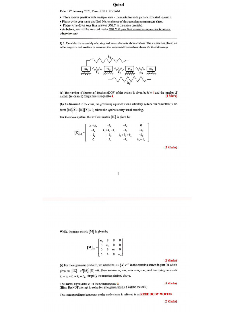Quiz4 Solution | PDF