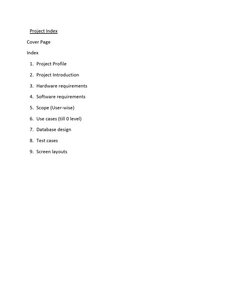 Project Profile and Requirements Overview | PDF