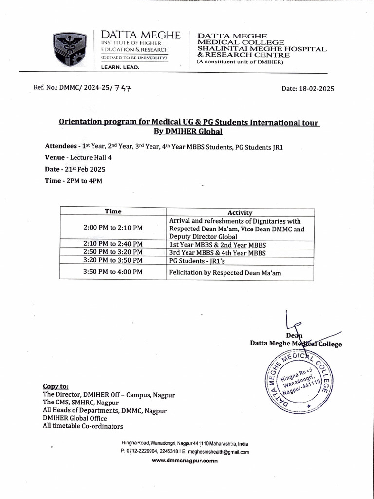 International Tour Notice | PDF