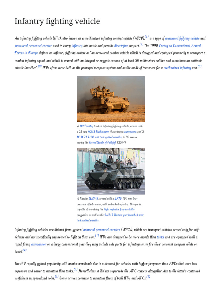 Understanding Infantry Fighting Vehicles | PDF | Armoured Fighting ...