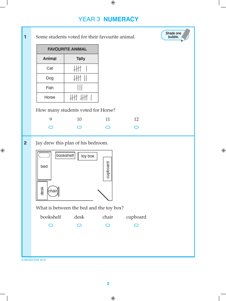 IN 3 Numeracy Practice Paper 10 | PDF | Polytopes