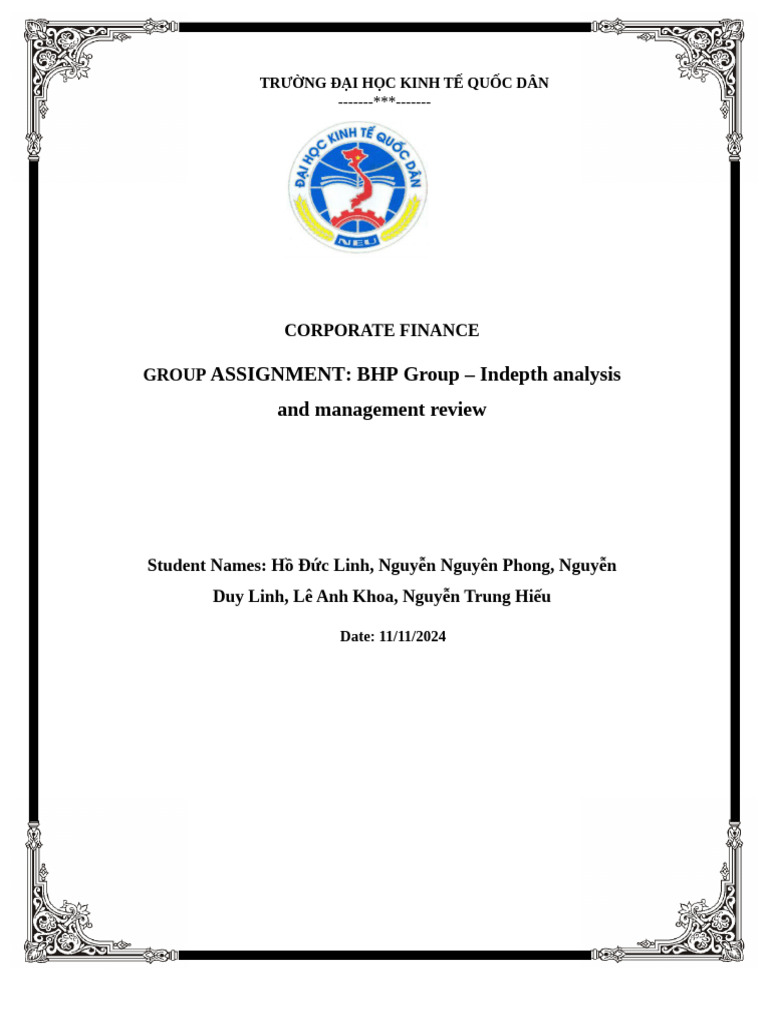 BHP Group Financial Analysis 2021-2023 | PDF | Equity (Finance) | Investing