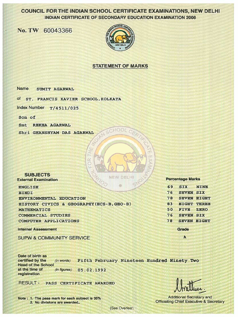 Sumit Educational Qualification | PDF