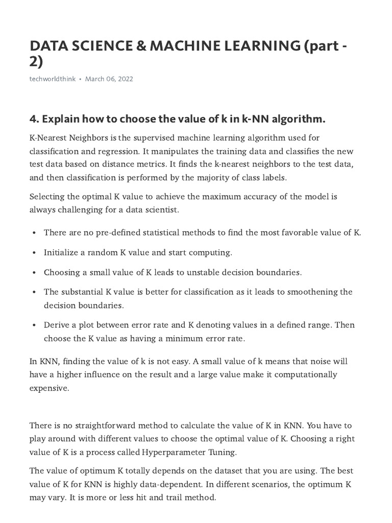 DS&ML 2 | PDF | Errors And Residuals | Ordinary Least Squares