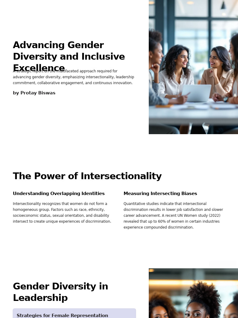 Advancing Gender Diversity and Inclusive Excellence | PDF | Diversity (Business) | Intersectionality