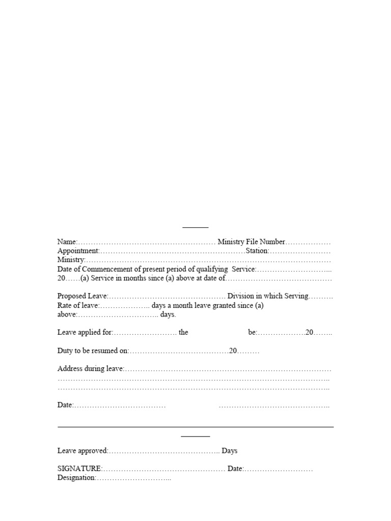Local Leave Form | PDF